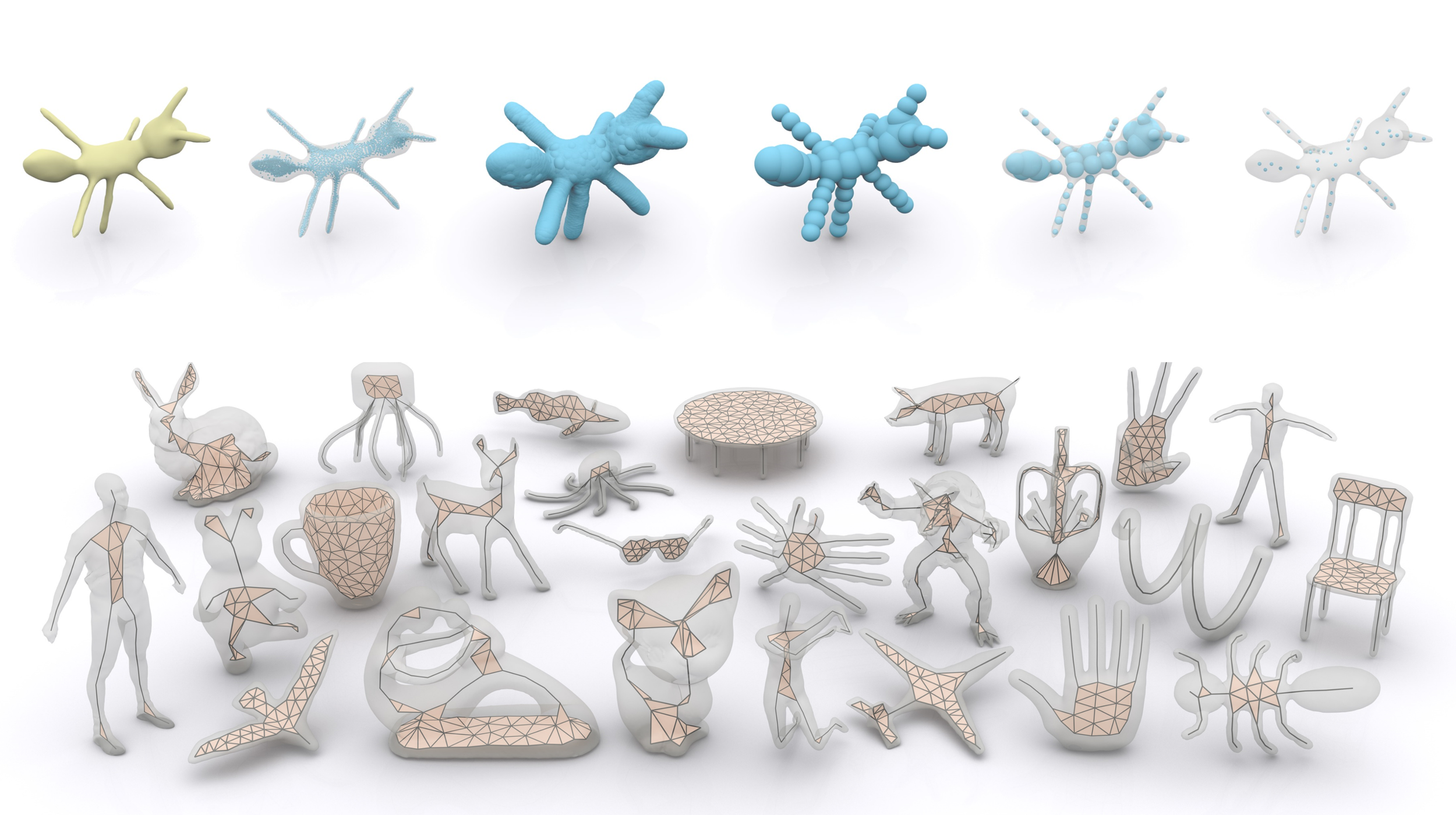 Coverage Axis: Inner Point Selection for 3D Shape Skeletonization | HKU CGVU Lab